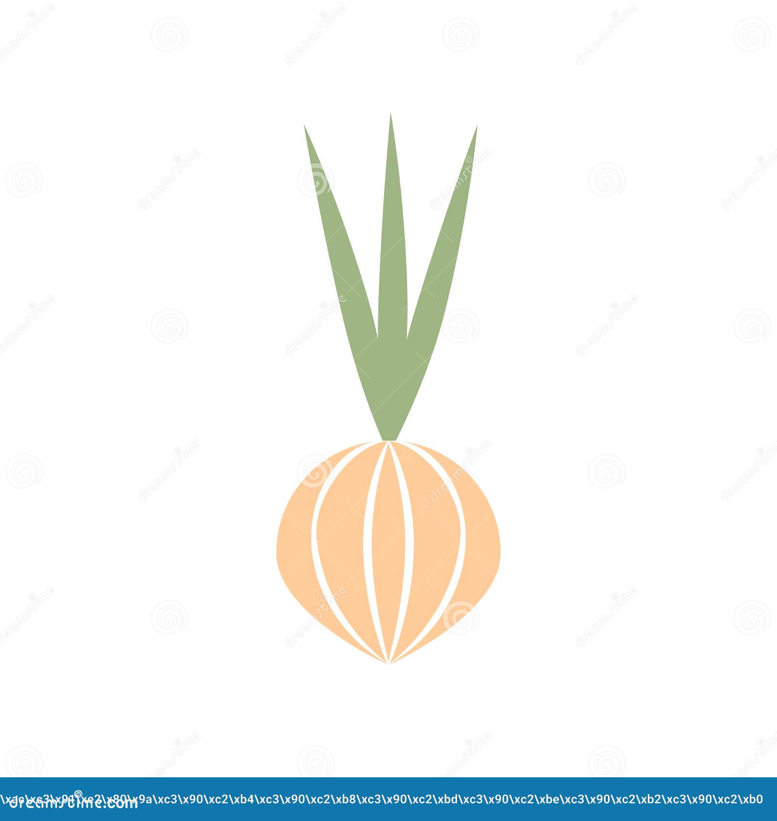 Simple Illustration of a Flat-style Onion Stock Vector - Illustration ...