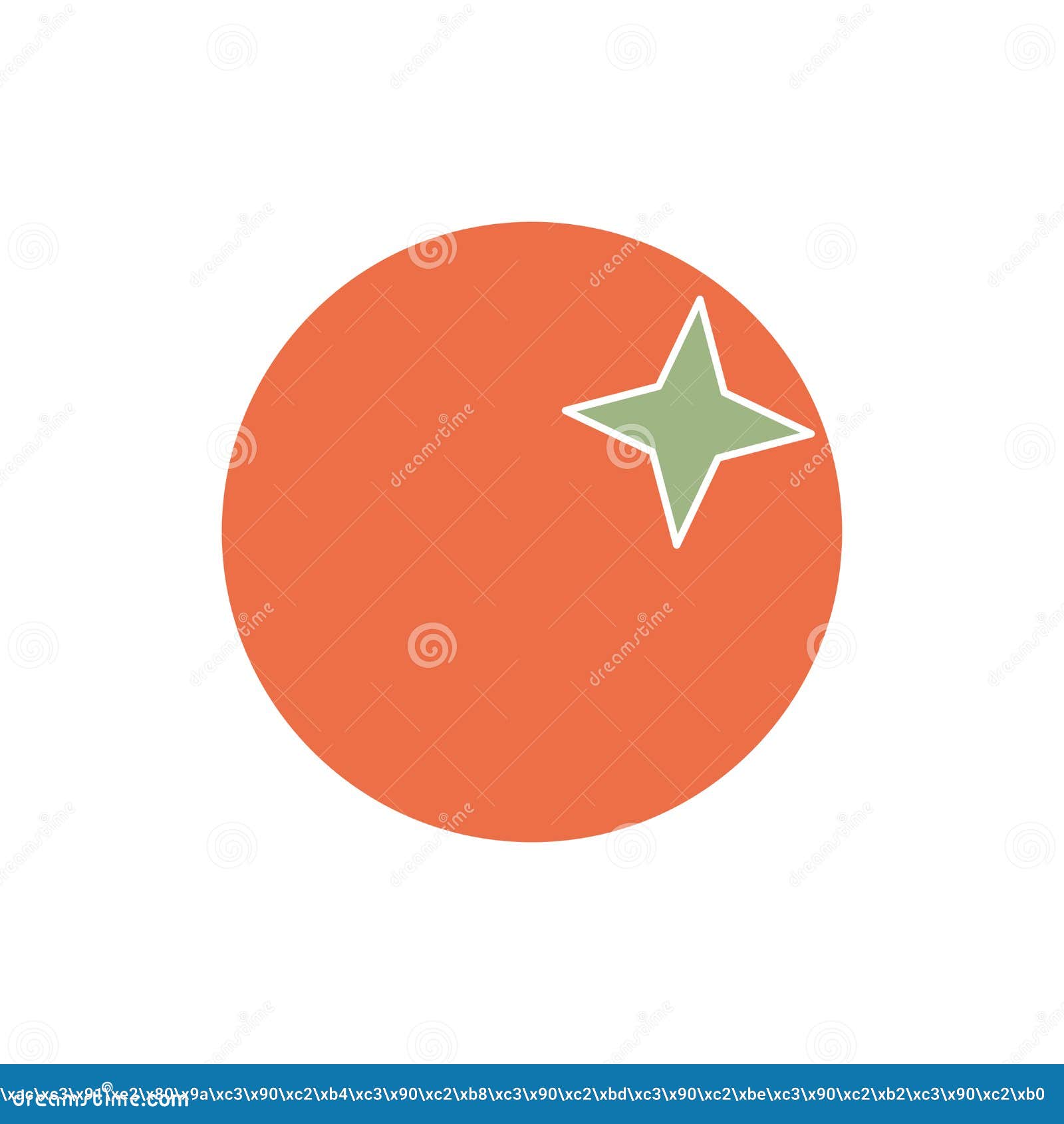 Simple Illustration of a Flat-style Red Tomato Stock Vector ...