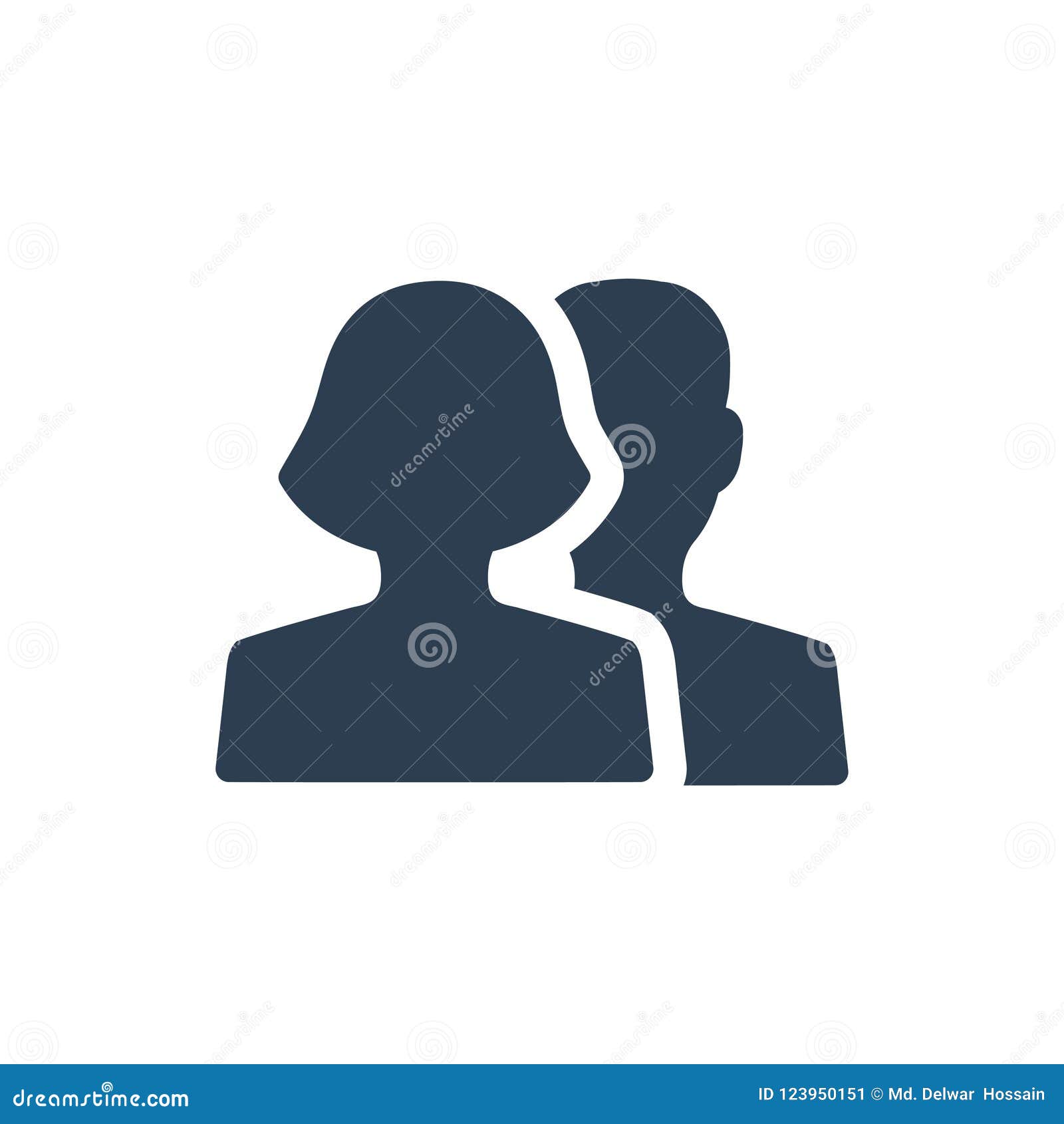 Friends Group Icon stock vector. Illustration of female - 123950151