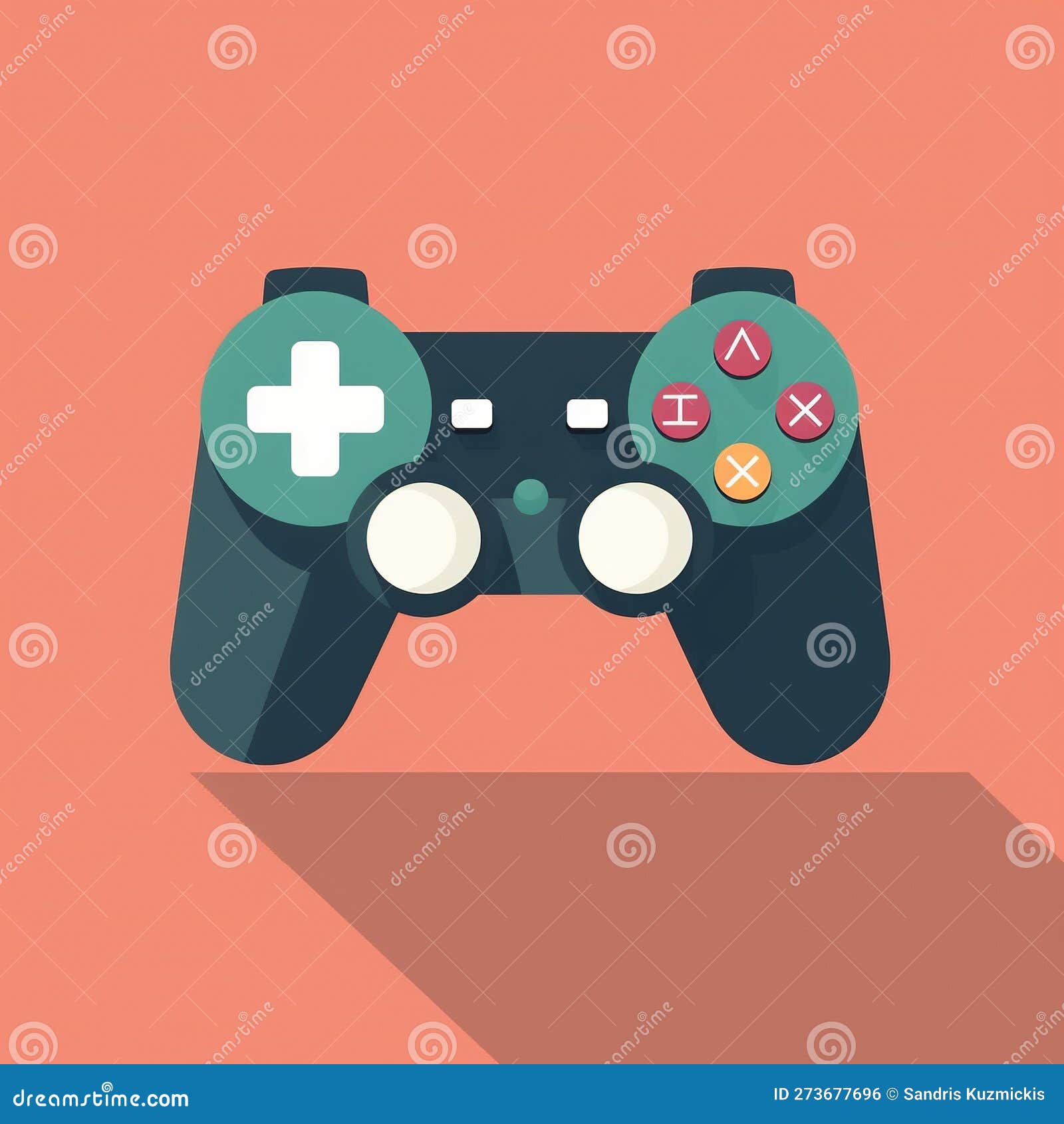 Simple Illustration of a Game Controller for a Website Button ...