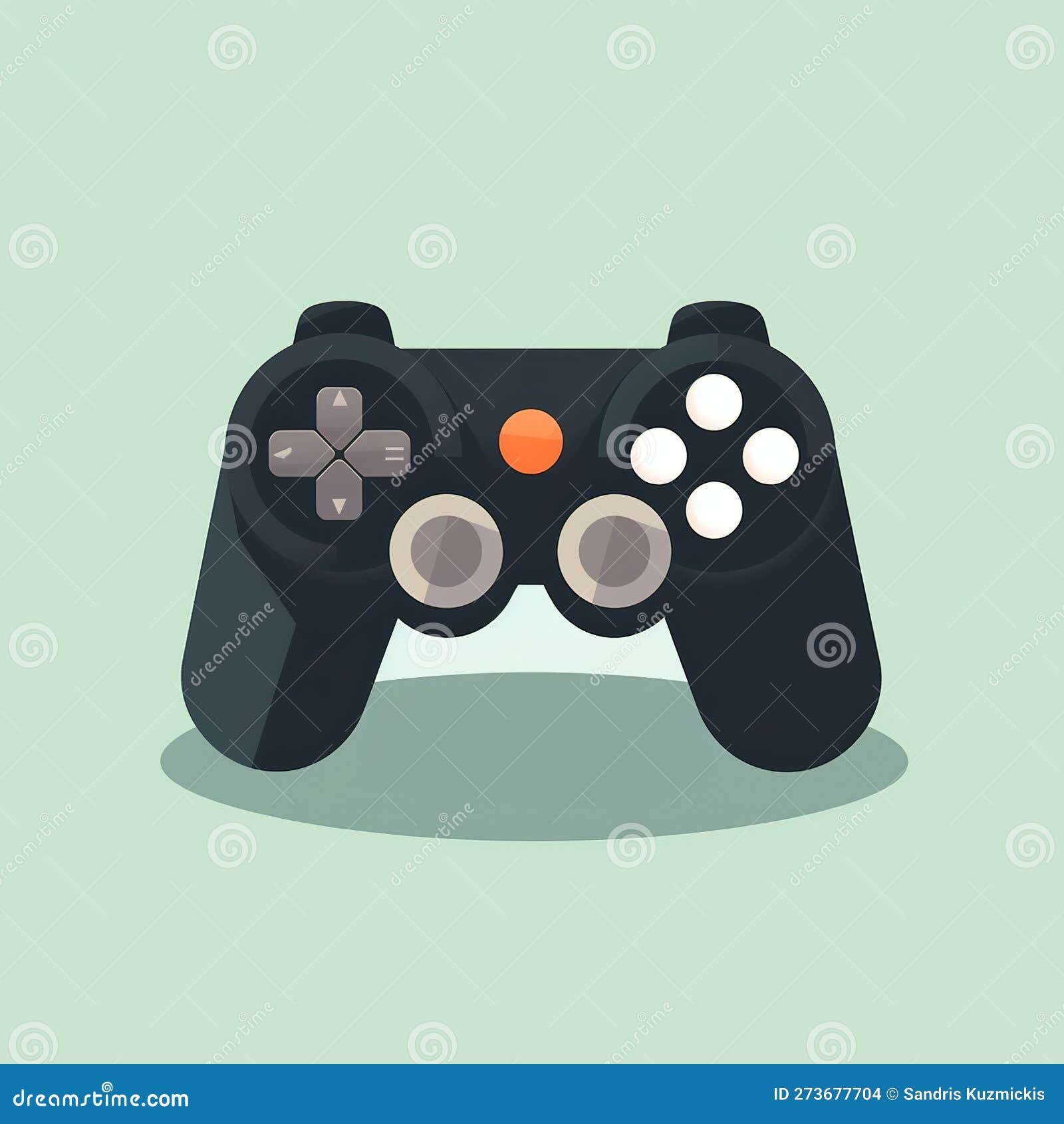 Simple Illustration of a Game Controller for a Website Button ...