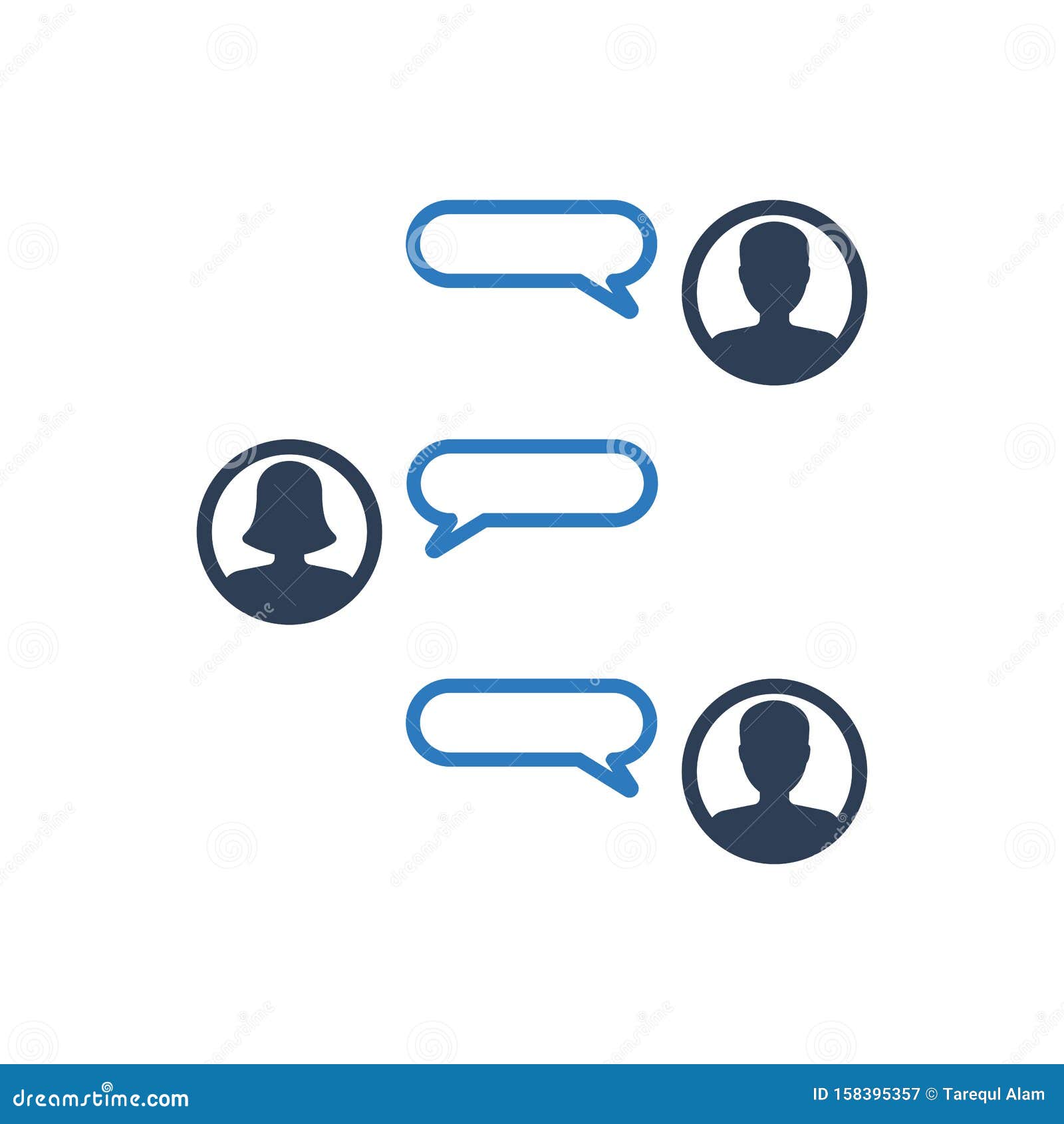 Group Chat Icon stock illustration. Illustration of account - 158395357