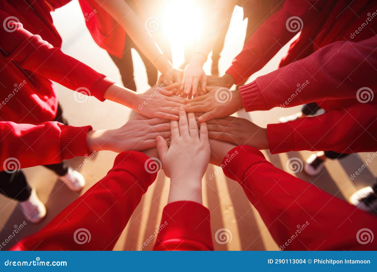 Simple Illustration of a Group of People Holding Hands, Forming a ...