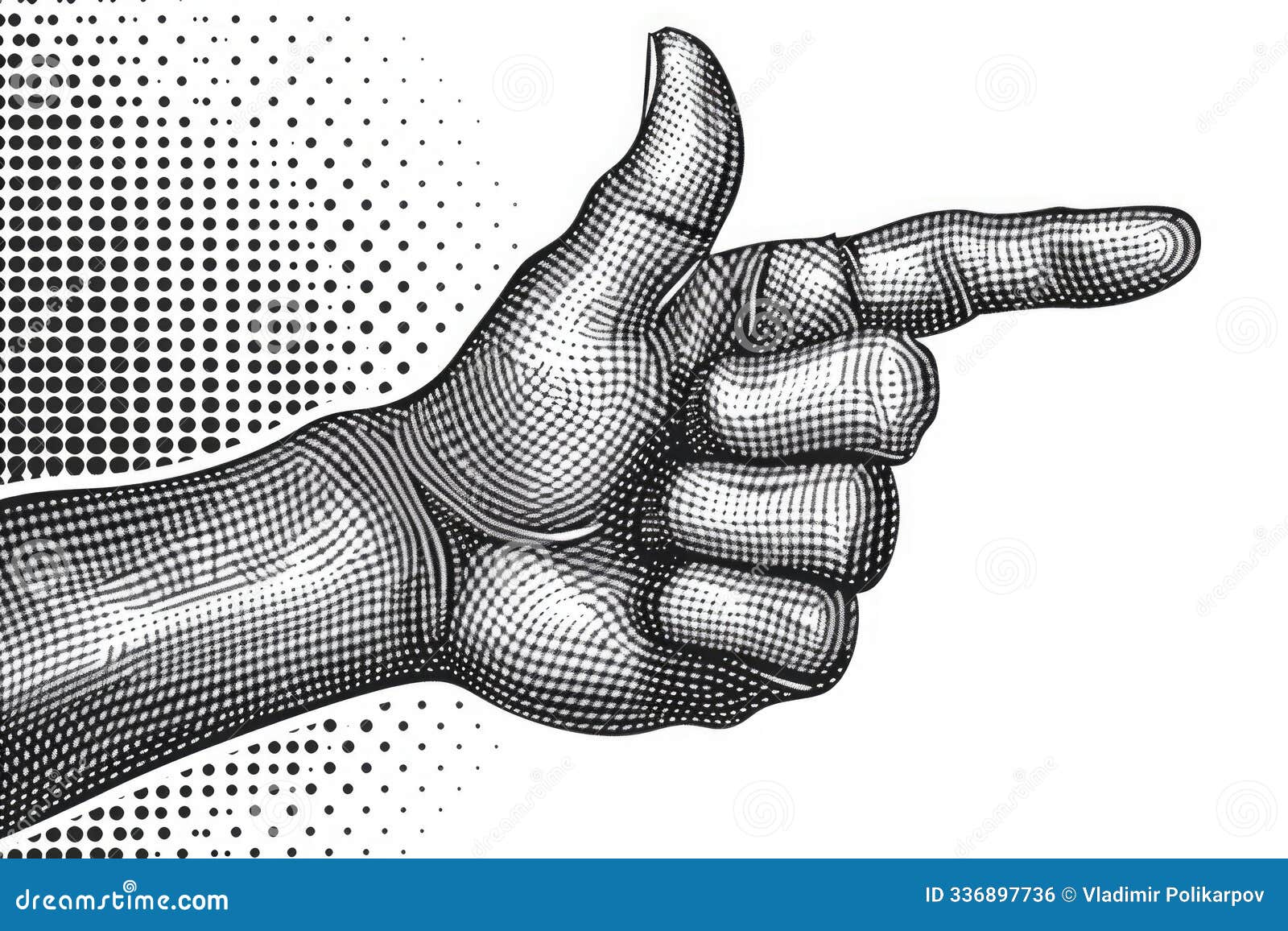 A Simple Illustration of a Hand Pointing To Something, Suitable for Use ...