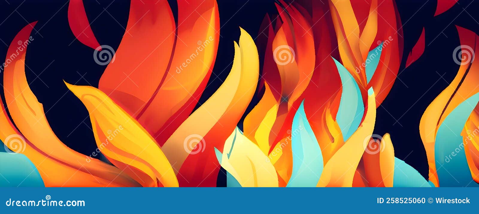 Simple Illustration of a Hot Red Fire with Flames, Great for Wallpaper ...
