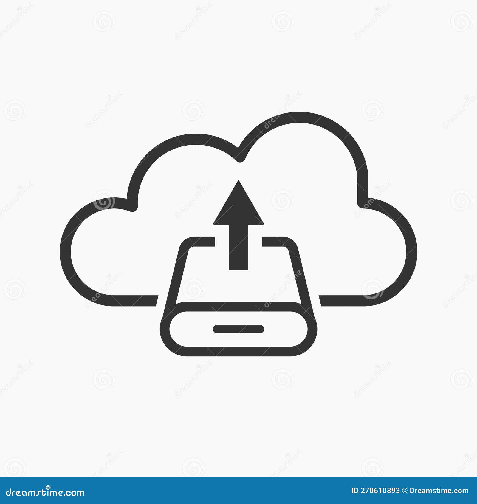 Simple Illustration Icon Backup Symbol with Upload Storage Data. UI ...