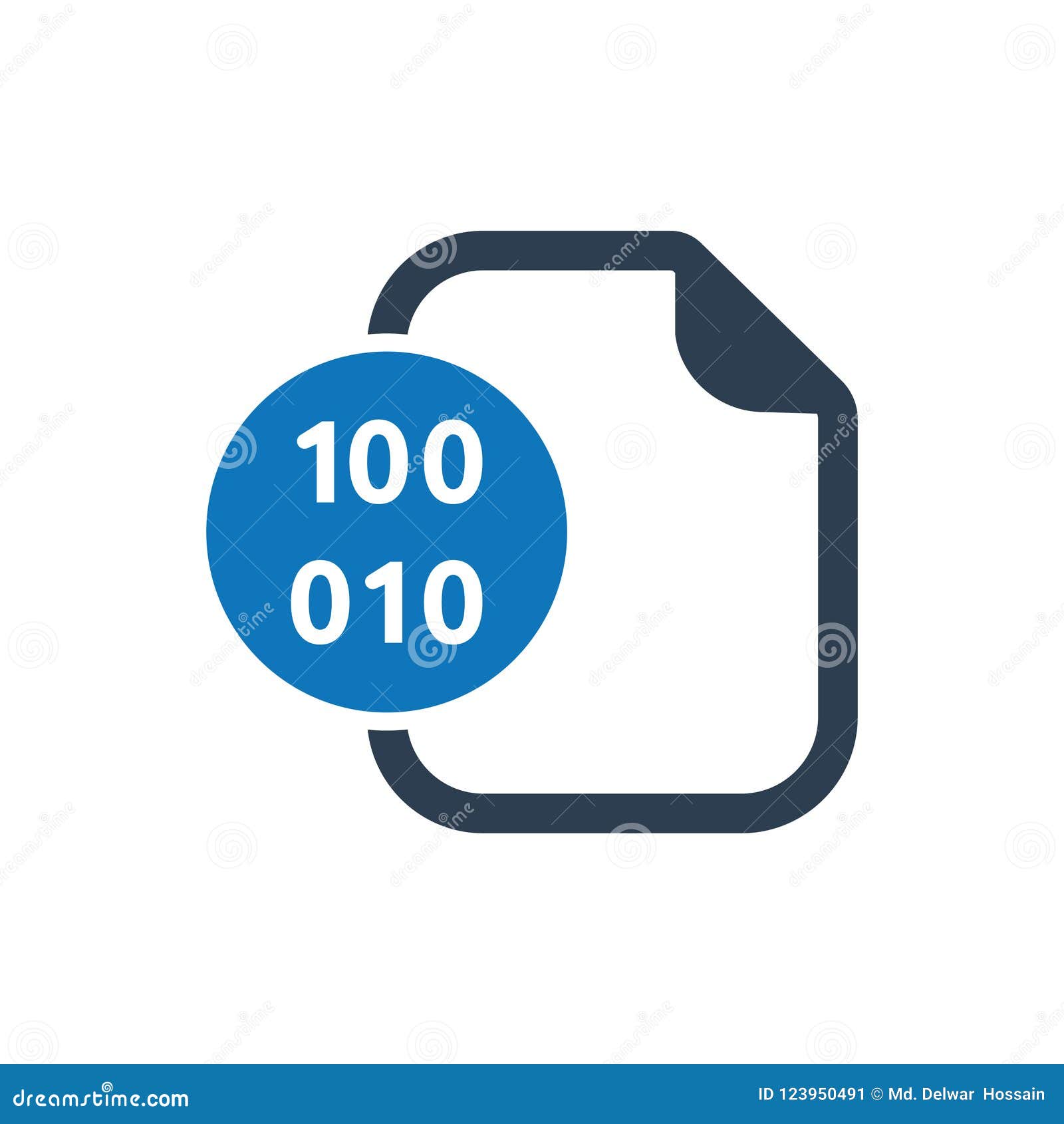 Binary file icon stock vector. Illustration of sign - 123950491