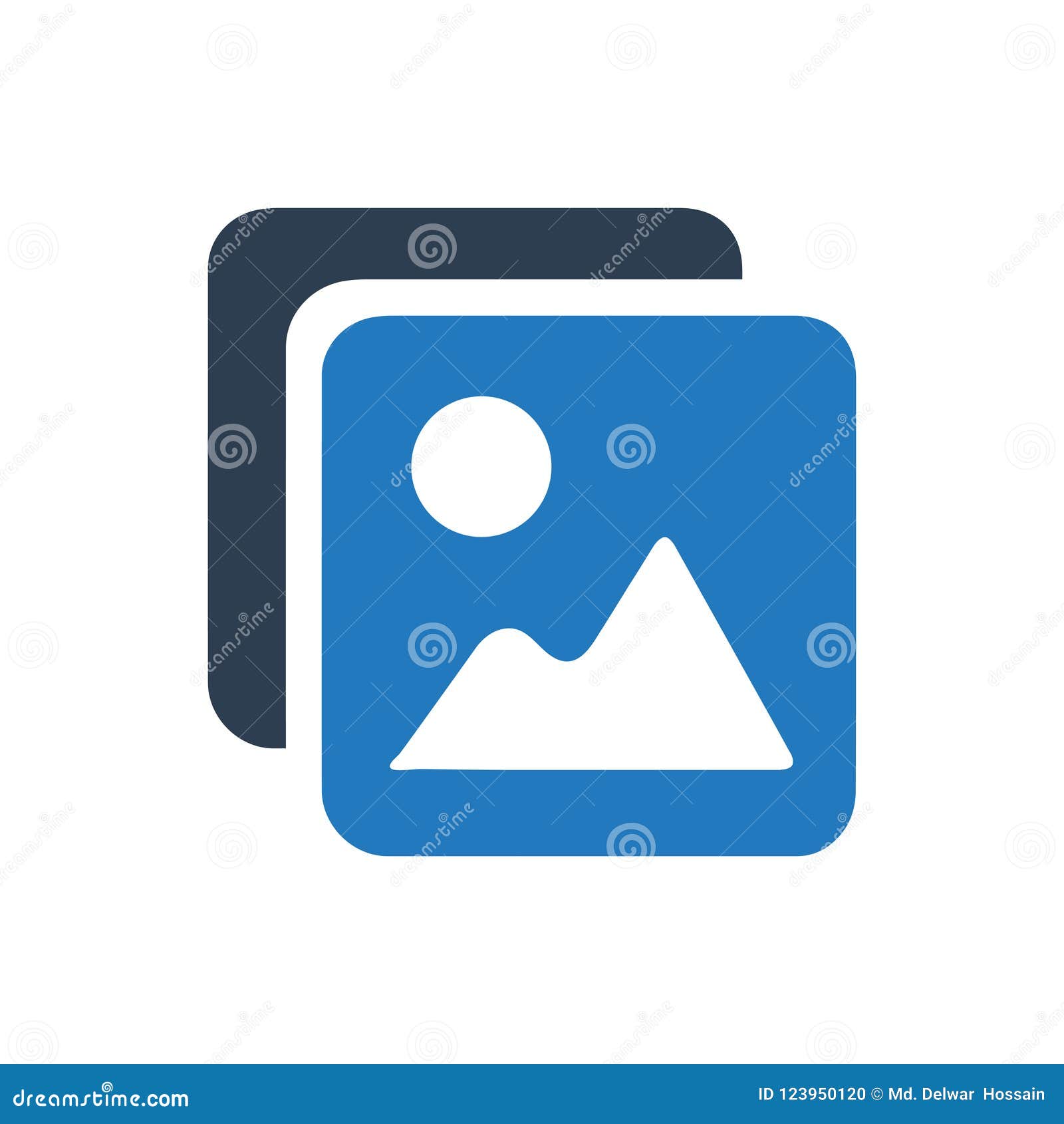 Image Gallery Icon stock vector. Illustration of landscape - 123950120