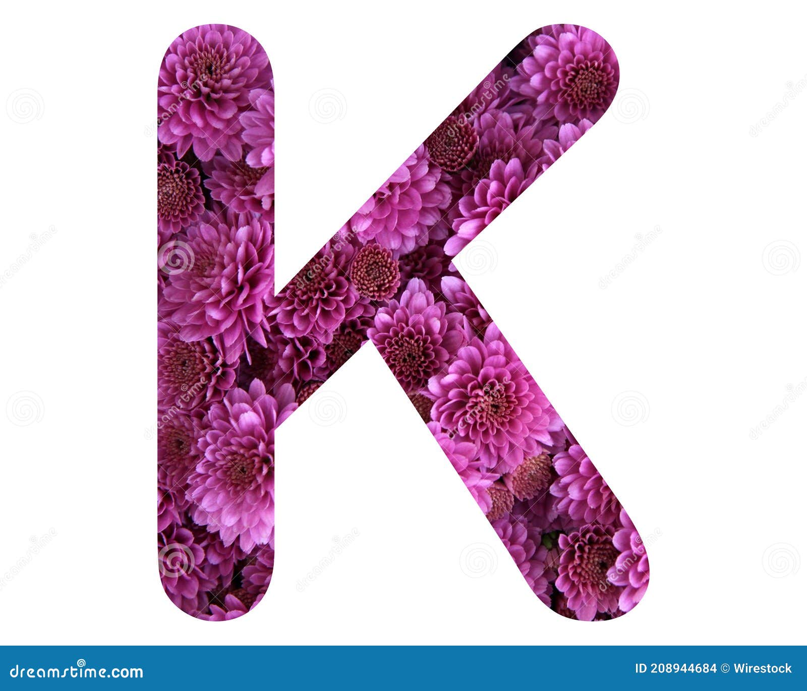 Simple Illustration of a K Letter Isolated on a White Background Stock ...