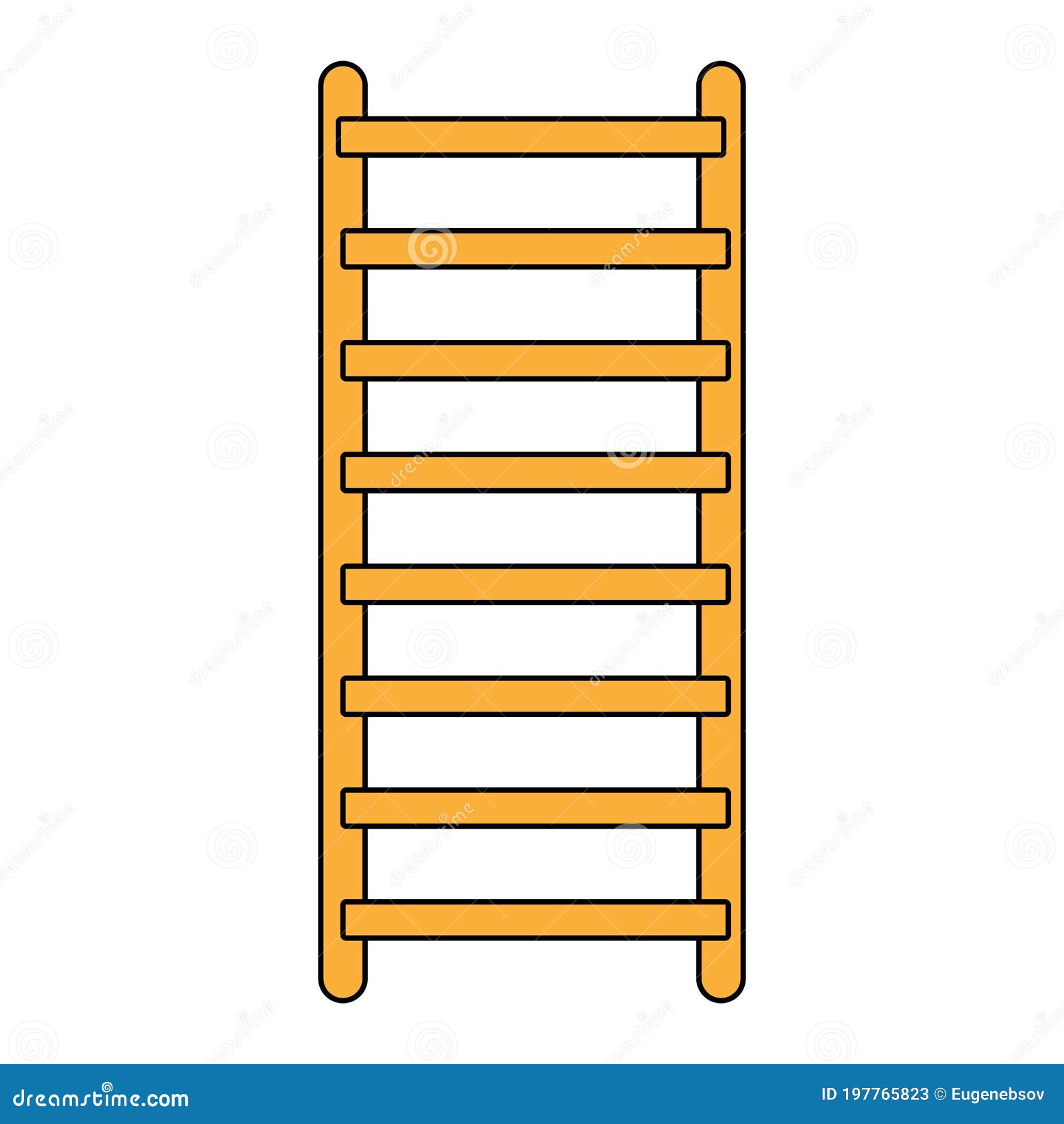 Simple Illustration of Ladder Concept of Work Tools Stock Vector ...
