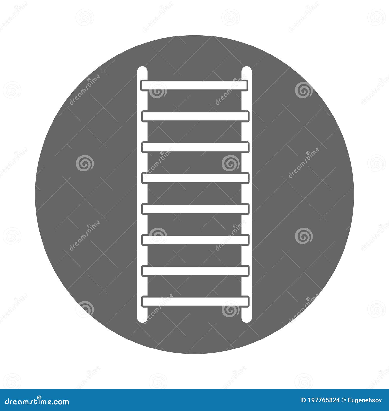 Simple Illustration of Ladder Concept of Work Tools Stock Vector ...