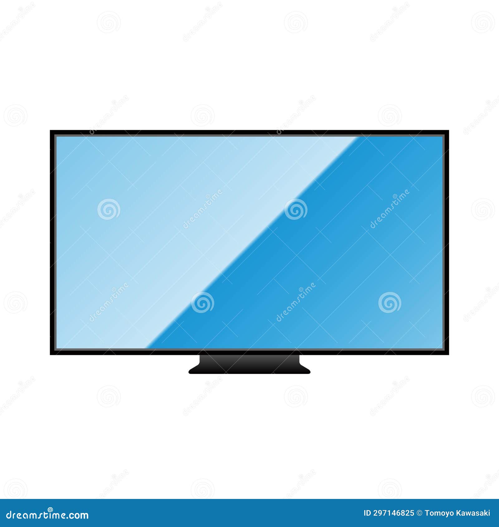 Simple Illustration _ Large TV Stock Illustration - Illustration of ...