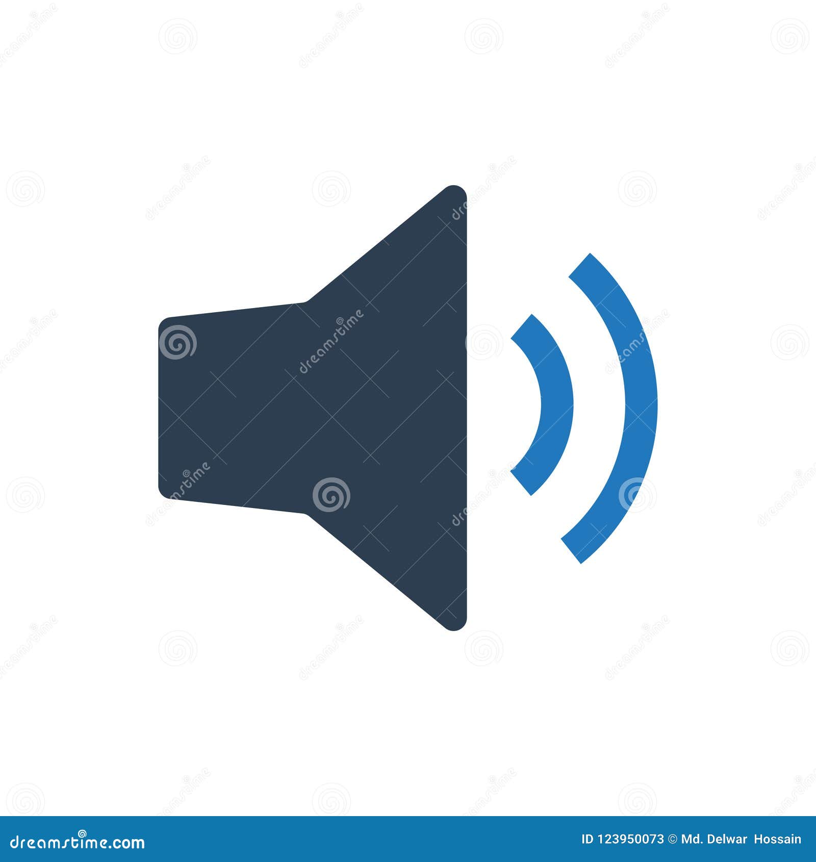 Loud Volume Icon stock vector. Illustration of loud - 123950073