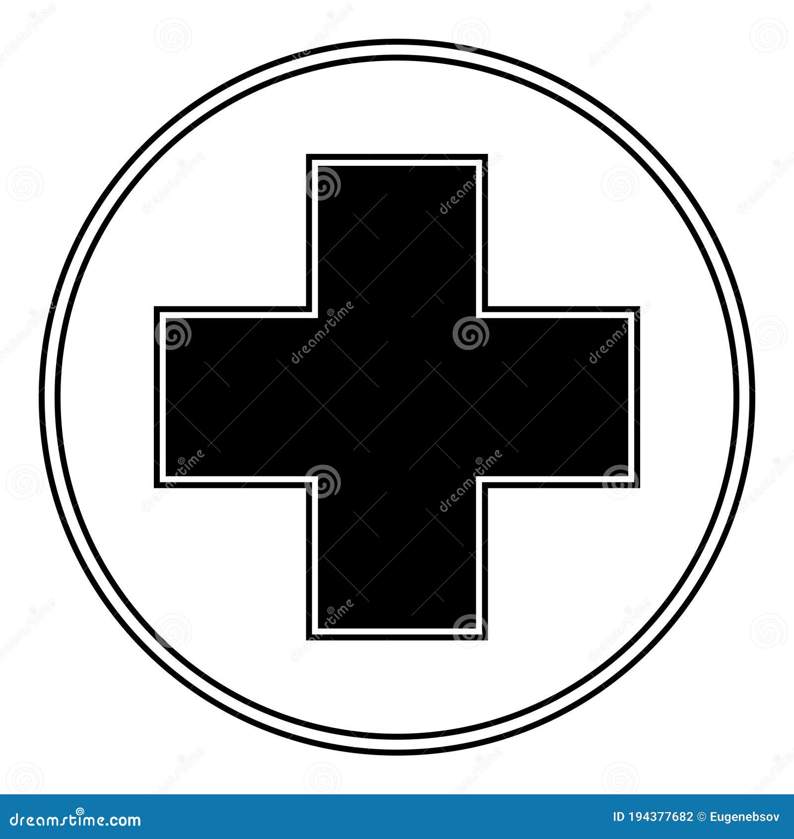 Simple Illustration of Medical Cross. Isolated Flat Icon Stock Vector ...