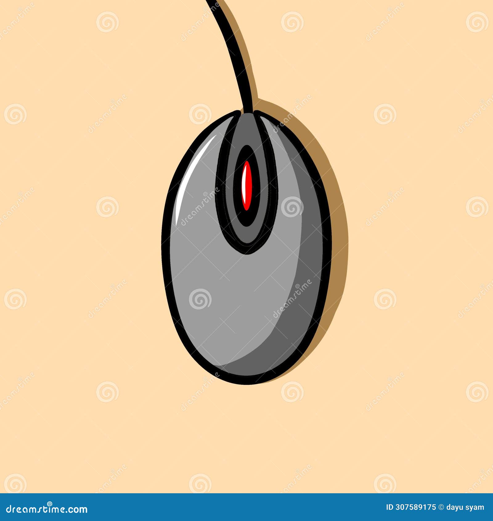 Simple Illustration of a Mouse Stock Illustration - Illustration of ...