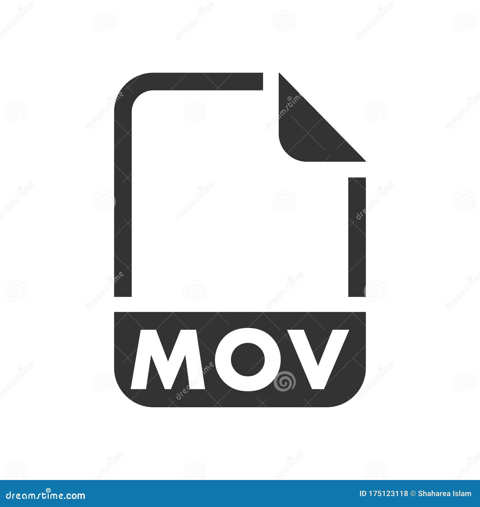 MOV File format icon stock vector. Illustration of graphic - 175123118