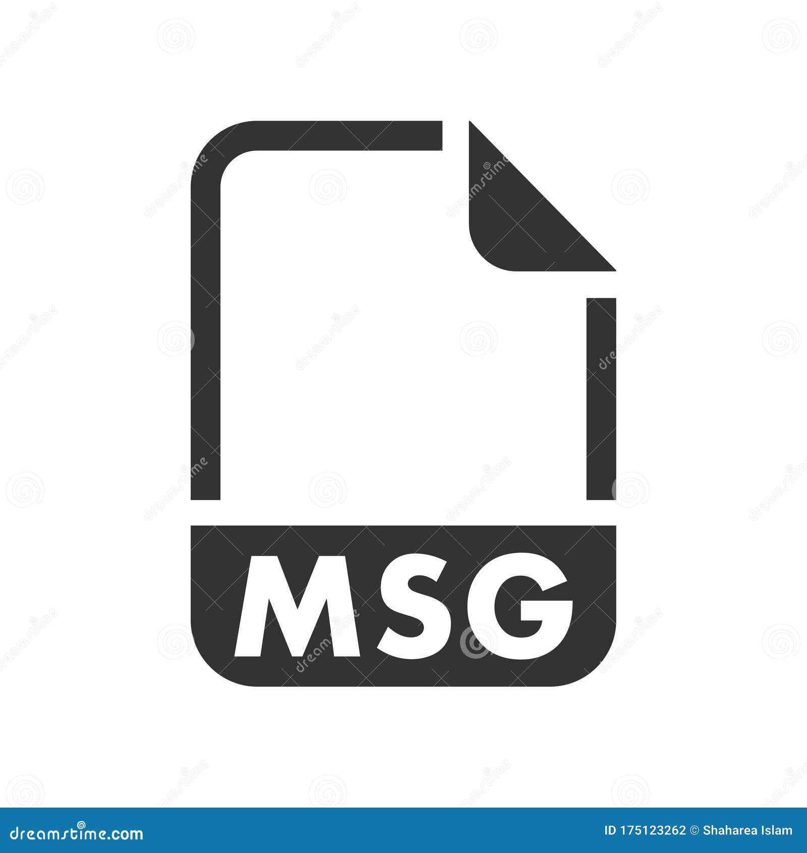 MSG File format icon stock vector. Illustration of file - 175123262