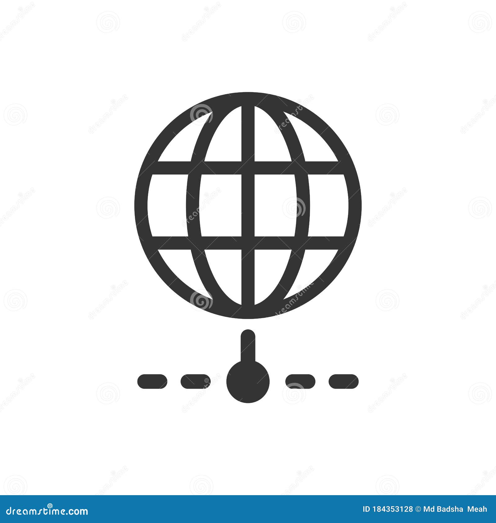 Simple Illustration of a Network Icon Stock Vector - Illustration of ...
