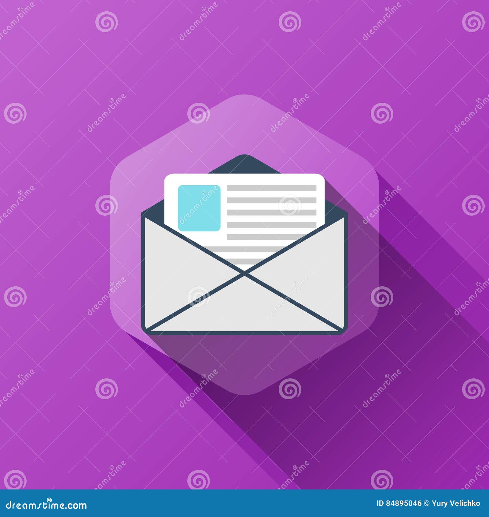Simple Illustration of New Message Icon in Flat Style Stock Vector ...