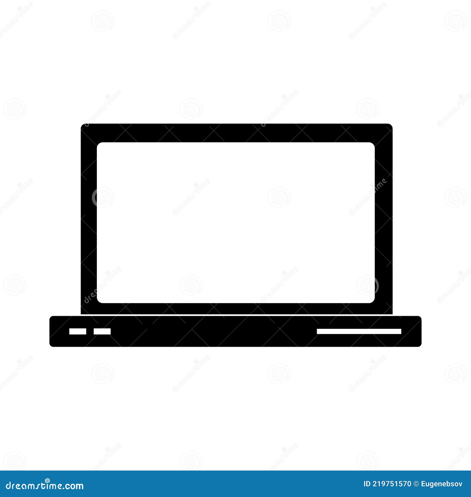 Simple Illustration of Notebook or Laptop Personal Computer Icon Stock ...