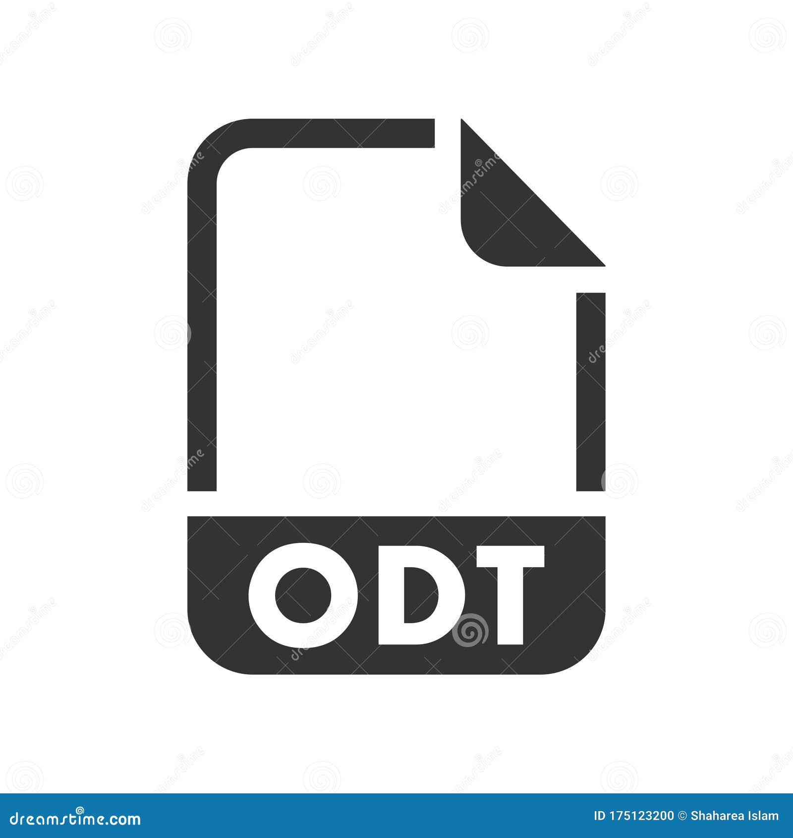 ODT File format icon stock vector. Illustration of graphic - 175123200