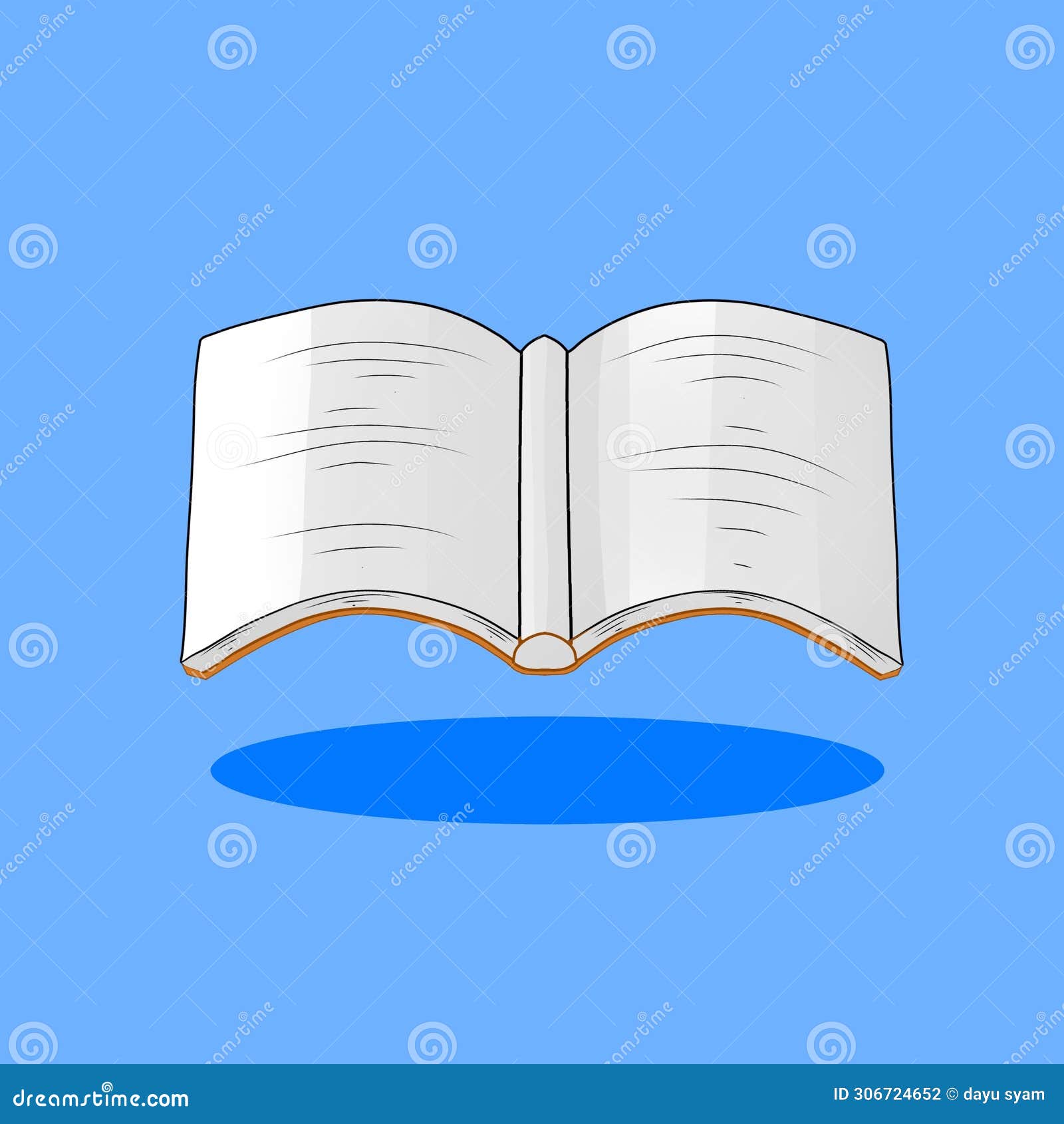 Simple Illustration of an Open Book Stock Illustration - Illustration ...