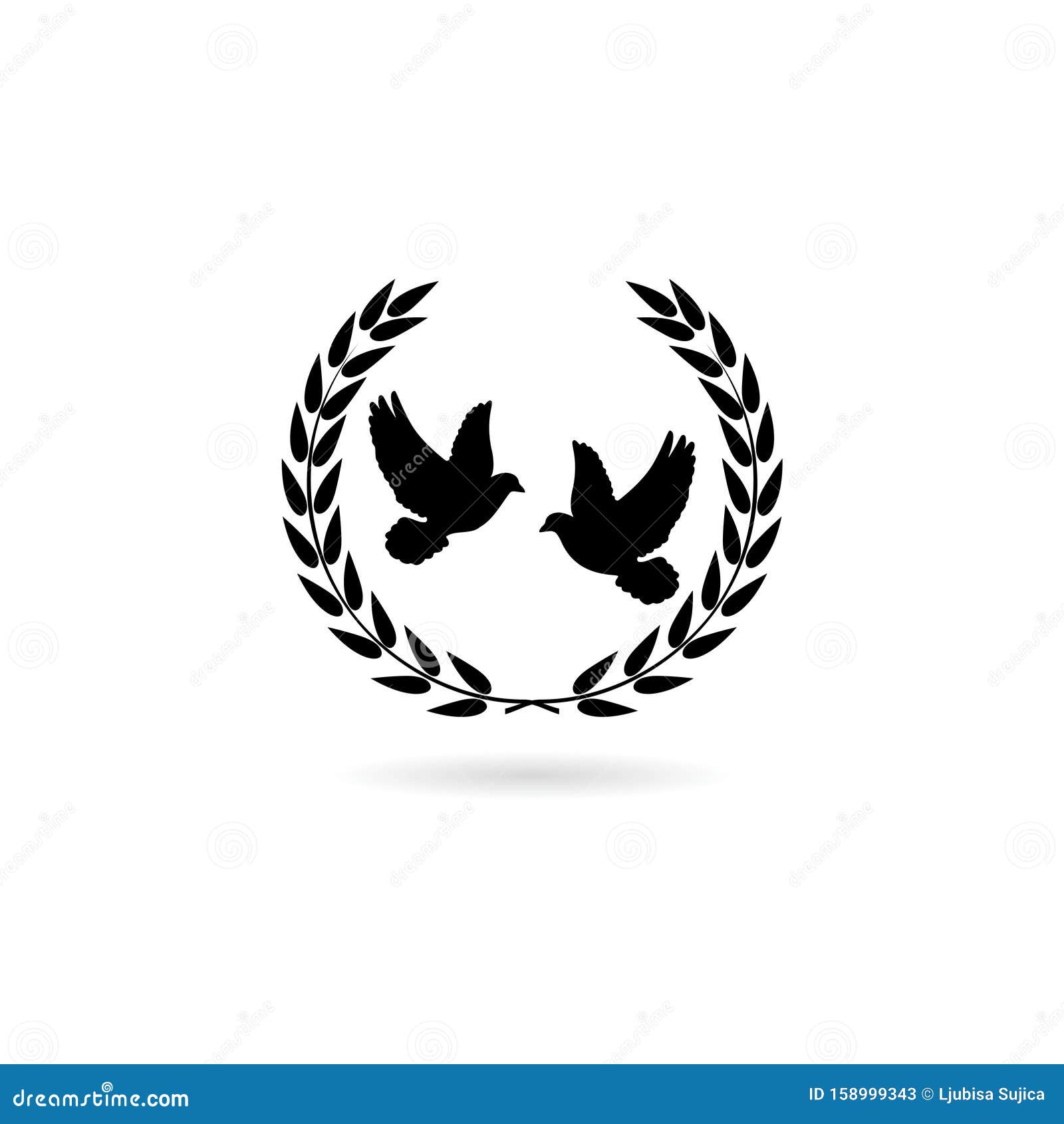 Simple Illustration of Peace Pigeon Icon for Web Design Isolated on ...