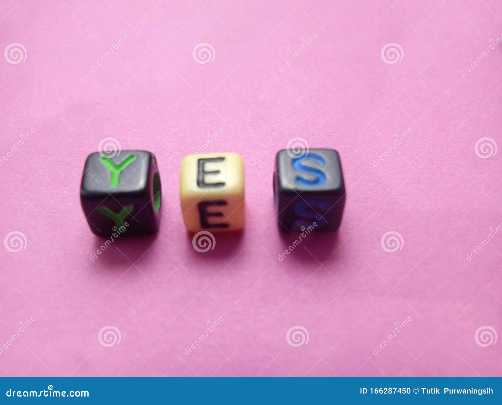 Simple Illustration Photo for Yes or Accept, Made from Black Plastic ...