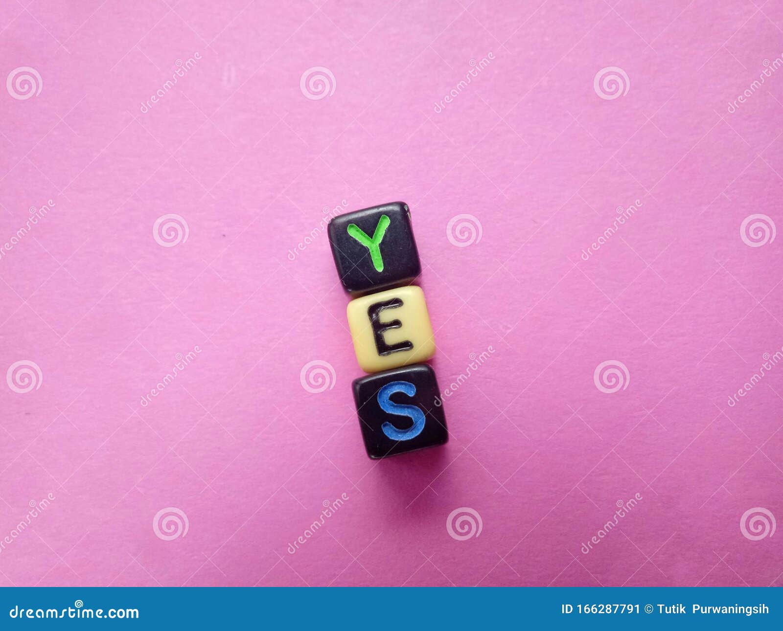 Simple Illustration Photo for Yes or Accept, Made from Black Plastic ...