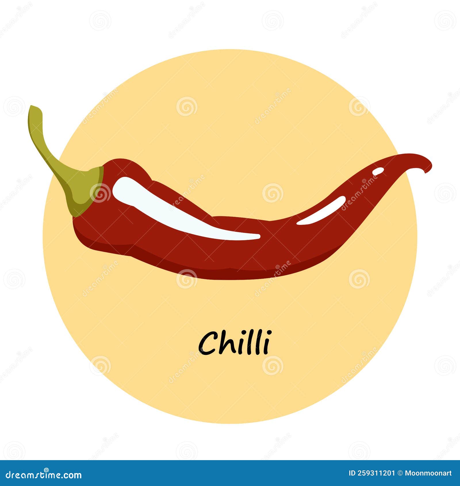 Simple Illustration Plate Du Piment. Illustration Vectorielle ...