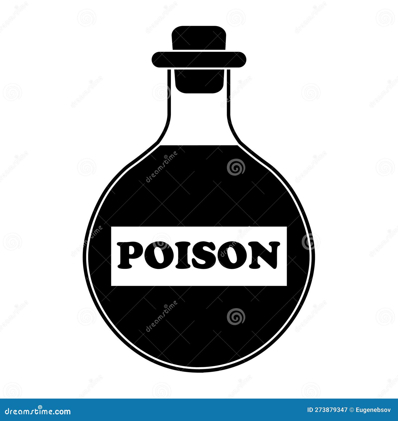 Simple Illustration of Poison in Bottle Concept for Halloween Day Stock ...