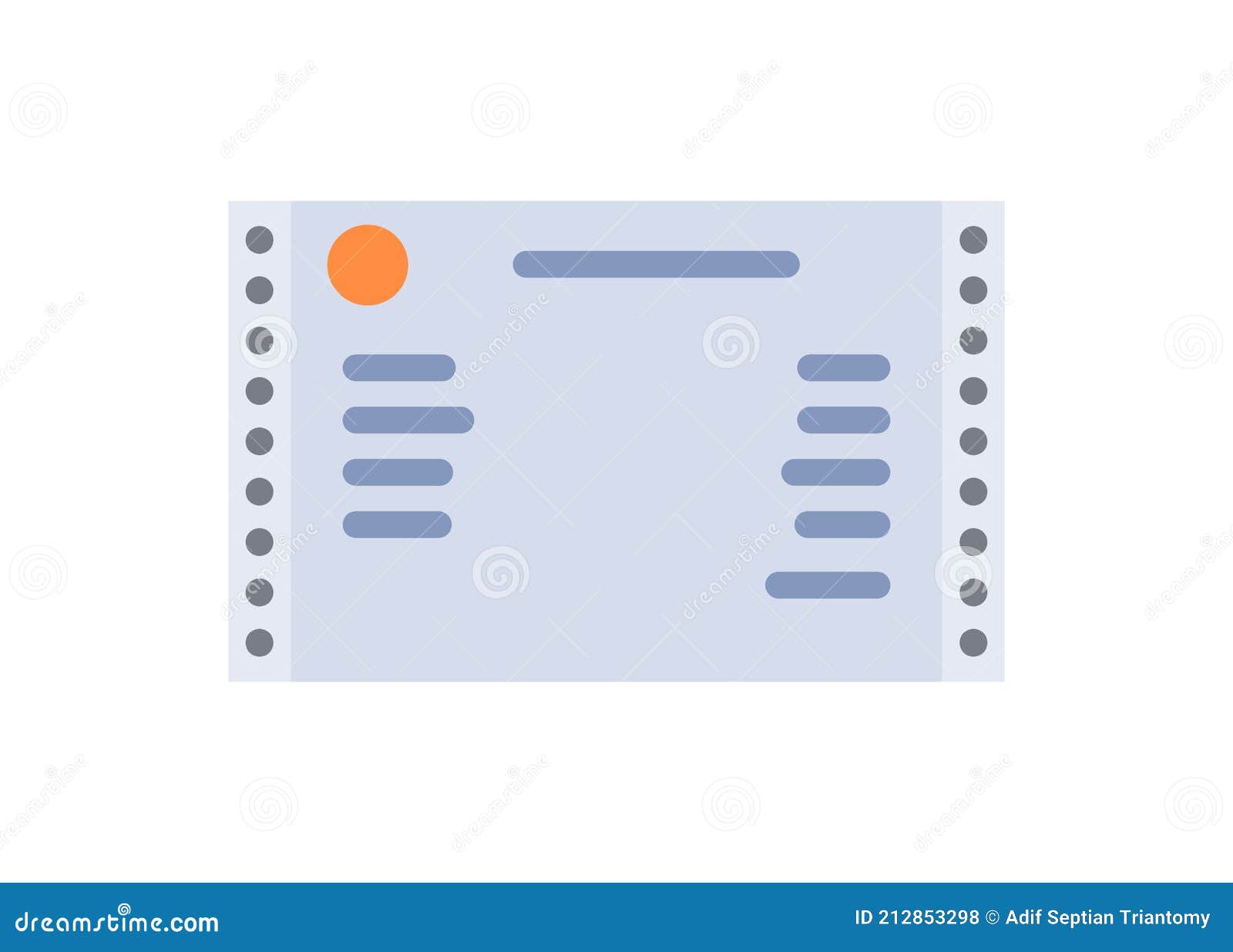 Receipt Paper. Simple Flat Illustration Stock Vector - Illustration of ...