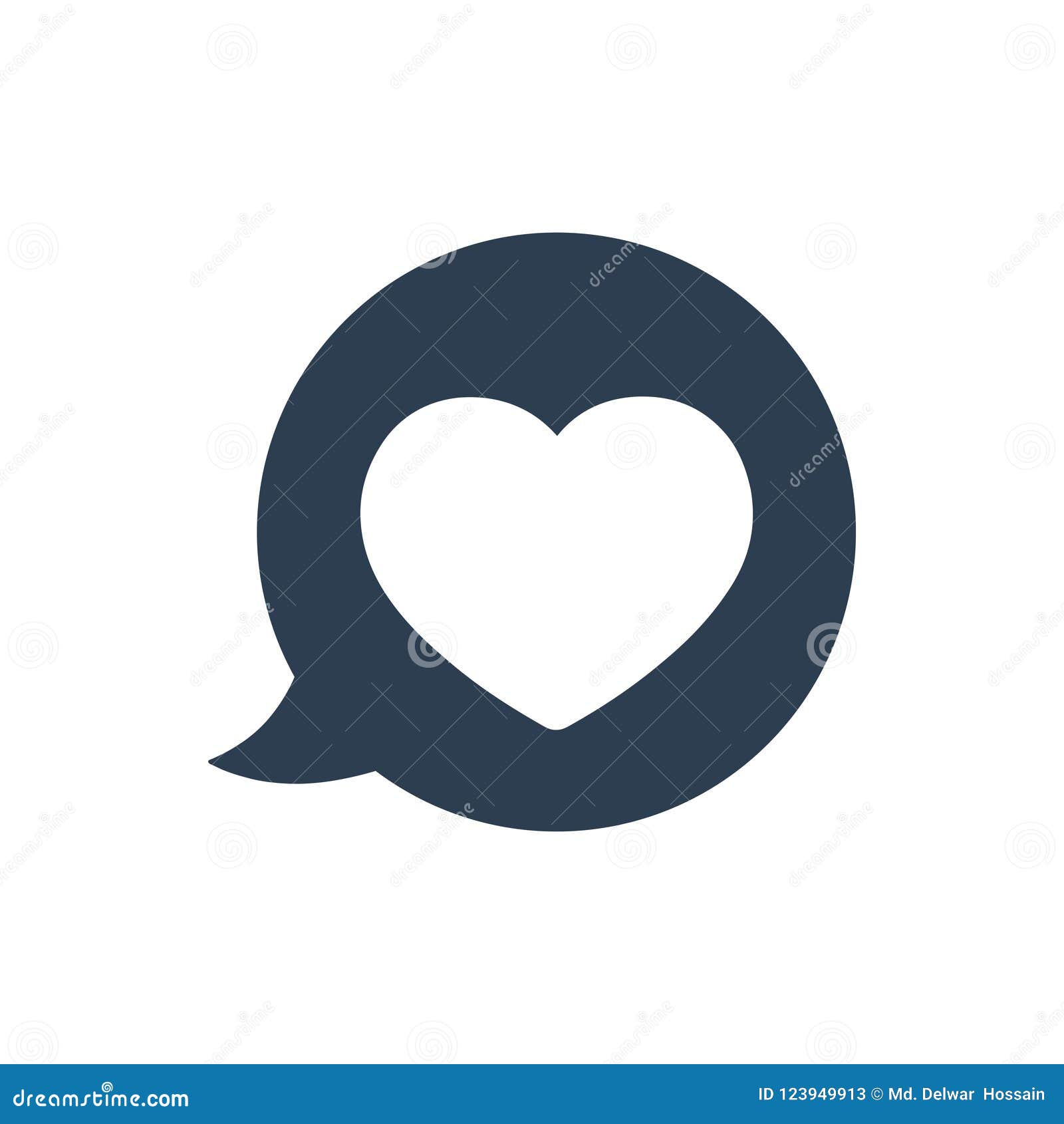 Romantic Chat Thin Line Icon. Reciprocity Dialogue And Like Or ...