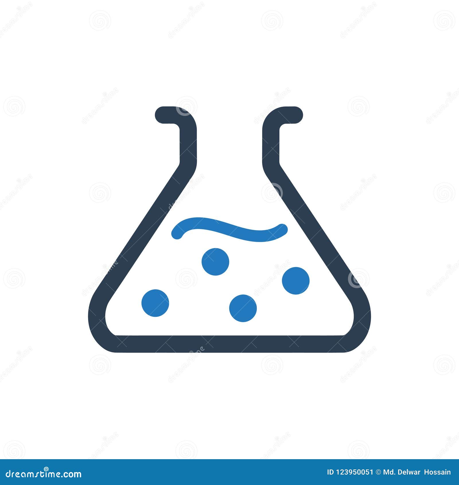 Science beaker icon stock vector. Illustration of logotype - 123950051