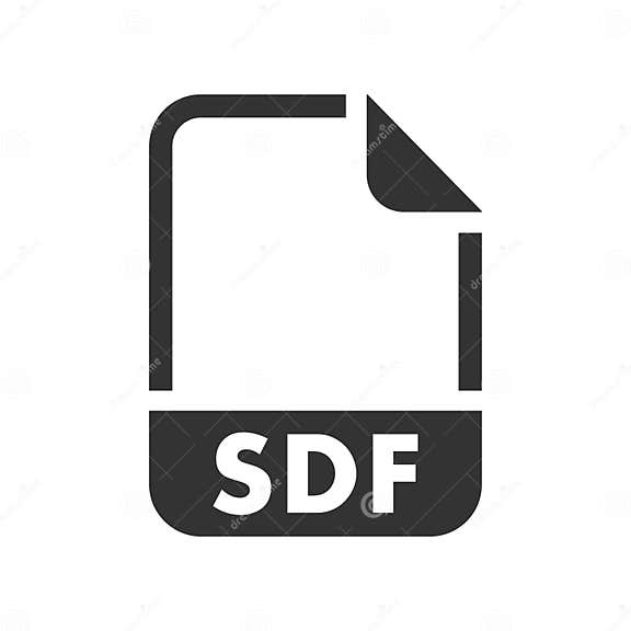 SDF File format icon stock vector. Illustration of vector - 175123244