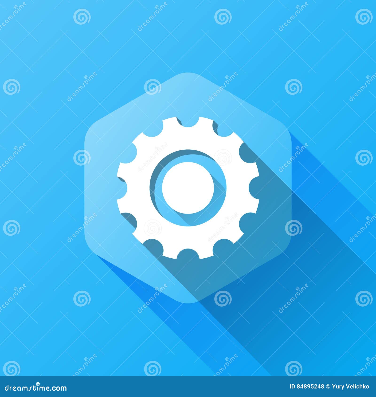 Simple Illustration of Settings Icon in Flat Style Stock Vector ...