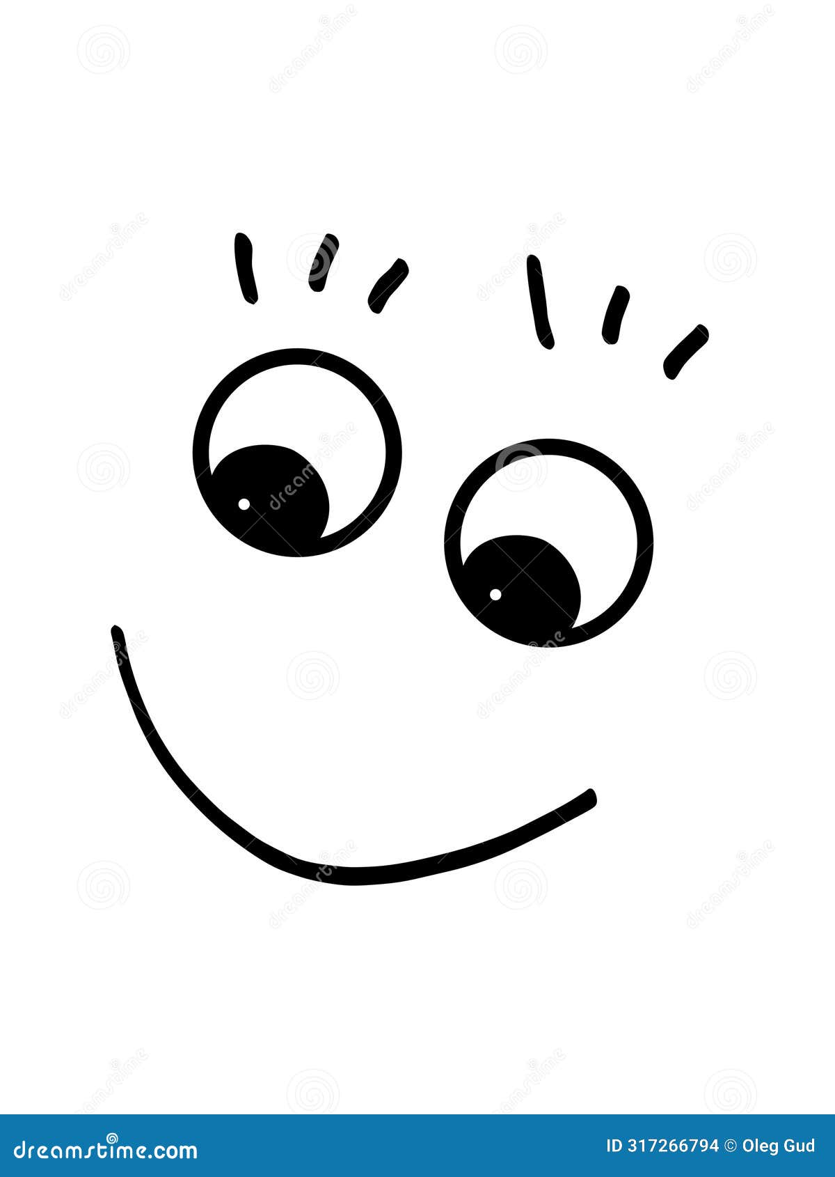 Simple Illustration of Smile Stock Vector - Illustration of button ...