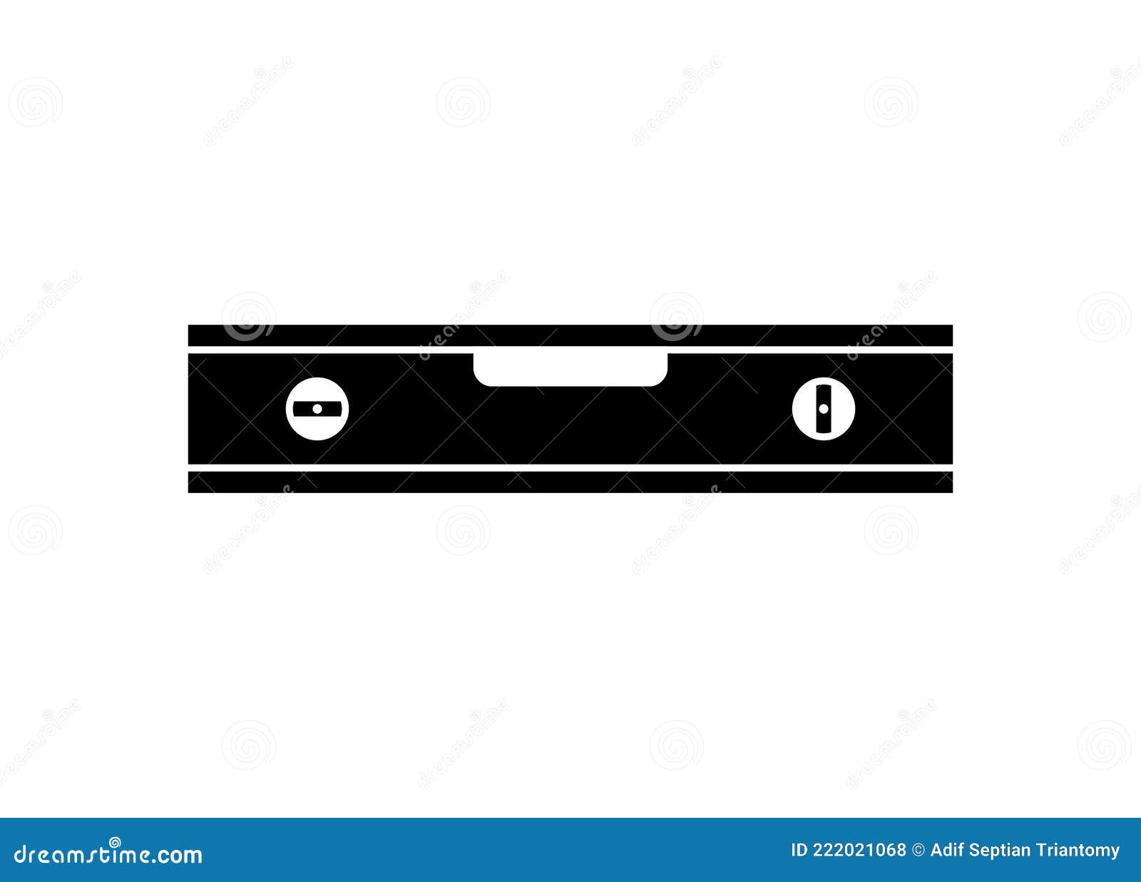 Spirit Level. Simple Illustration in Black and White Stock Vector ...