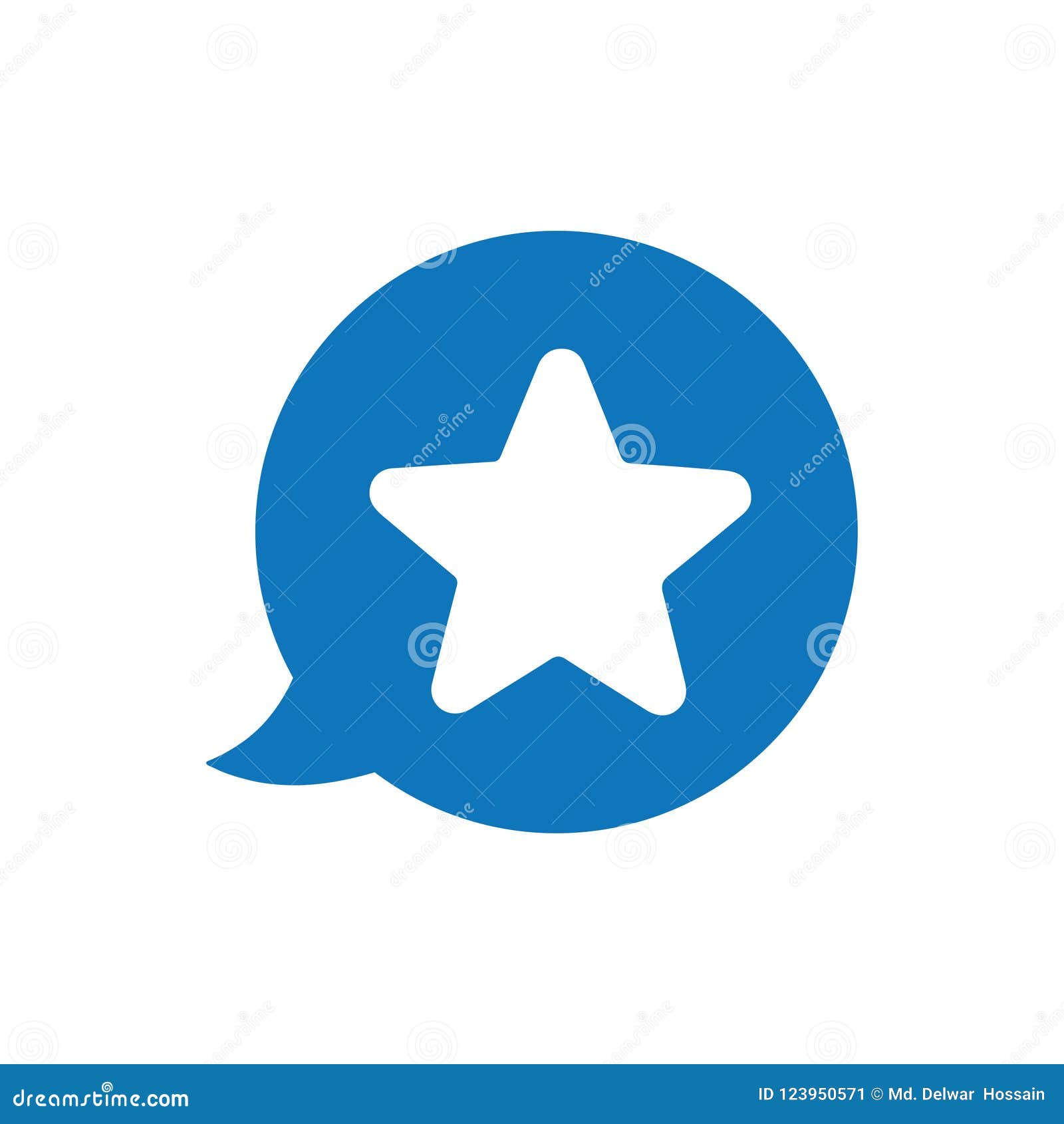 Star bubble icon stock vector. Illustration of star - 123950571