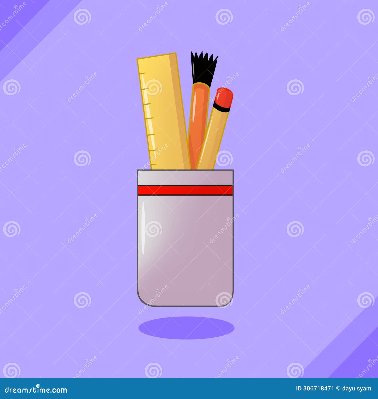 Simple Illustration of a Stationery Holder that I Made Stock ...
