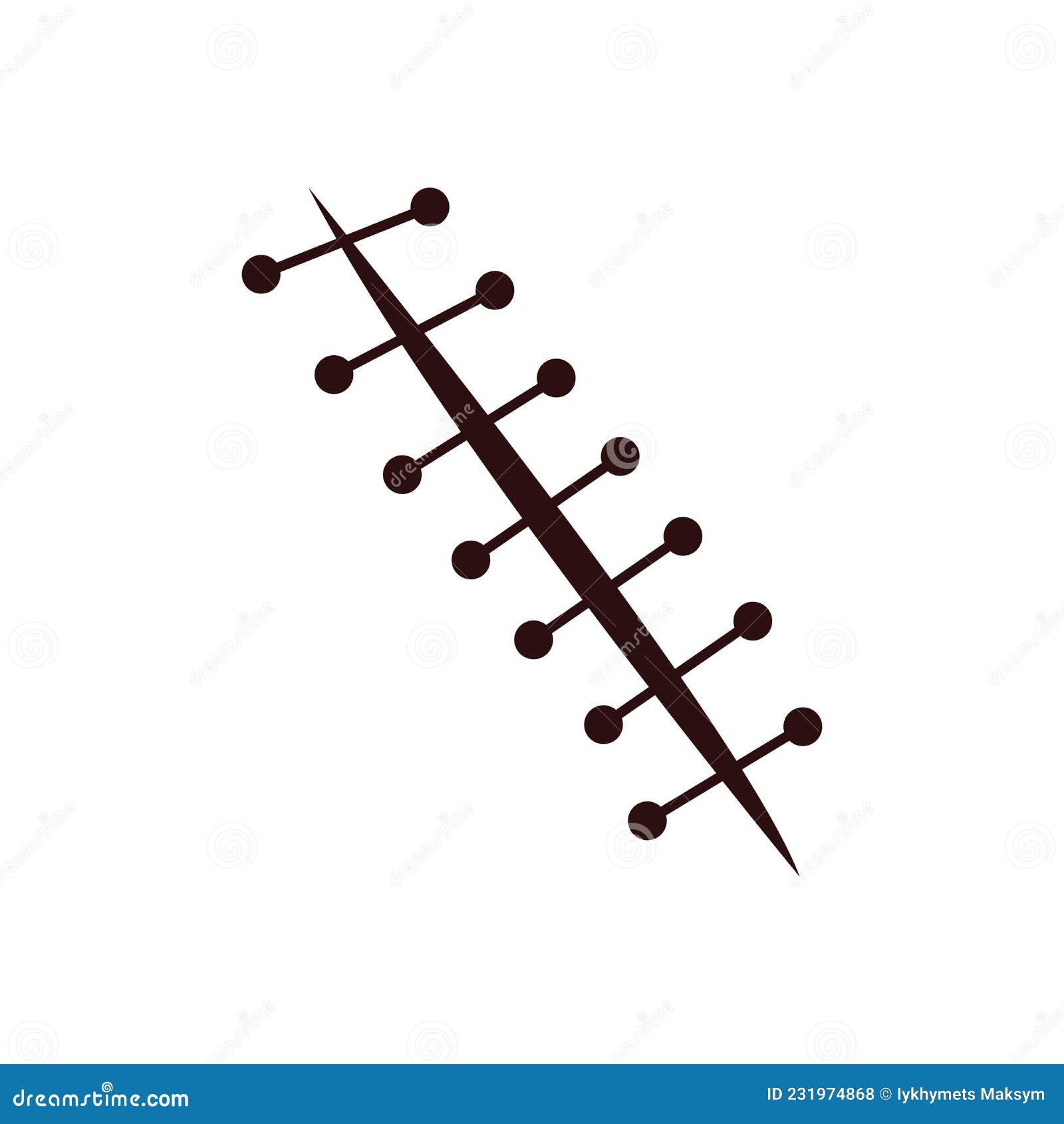 Suture Vector Icon In 6 Different Modern Styles. Black, Two Colored ...