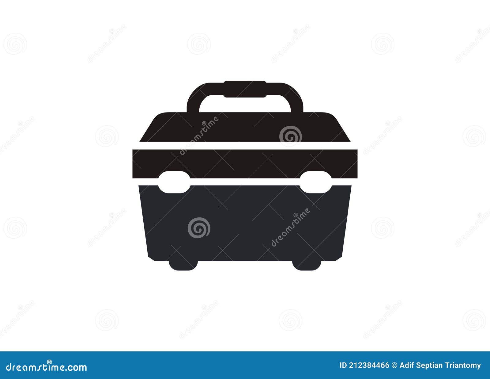 Tool Box. Simple Icon in Black and White. Stock Vector - Illustration ...