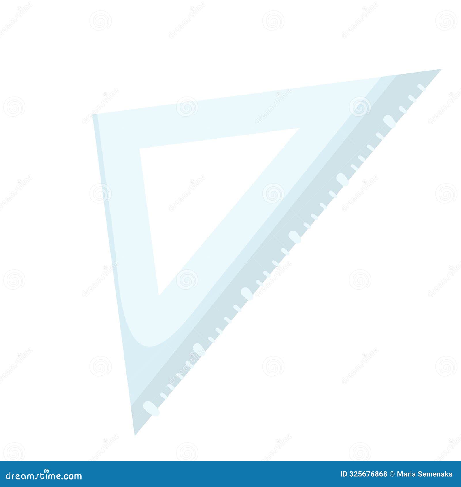 Simple Illustration of a Triangular Ruler, Stationery Concept ...