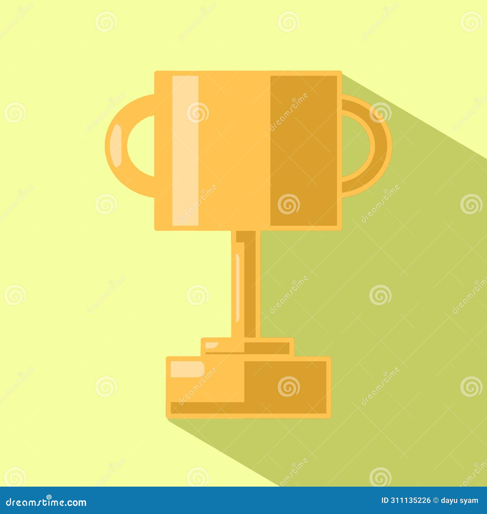 Simple Illustration of a Trophy Stock Illustration - Illustration of ...