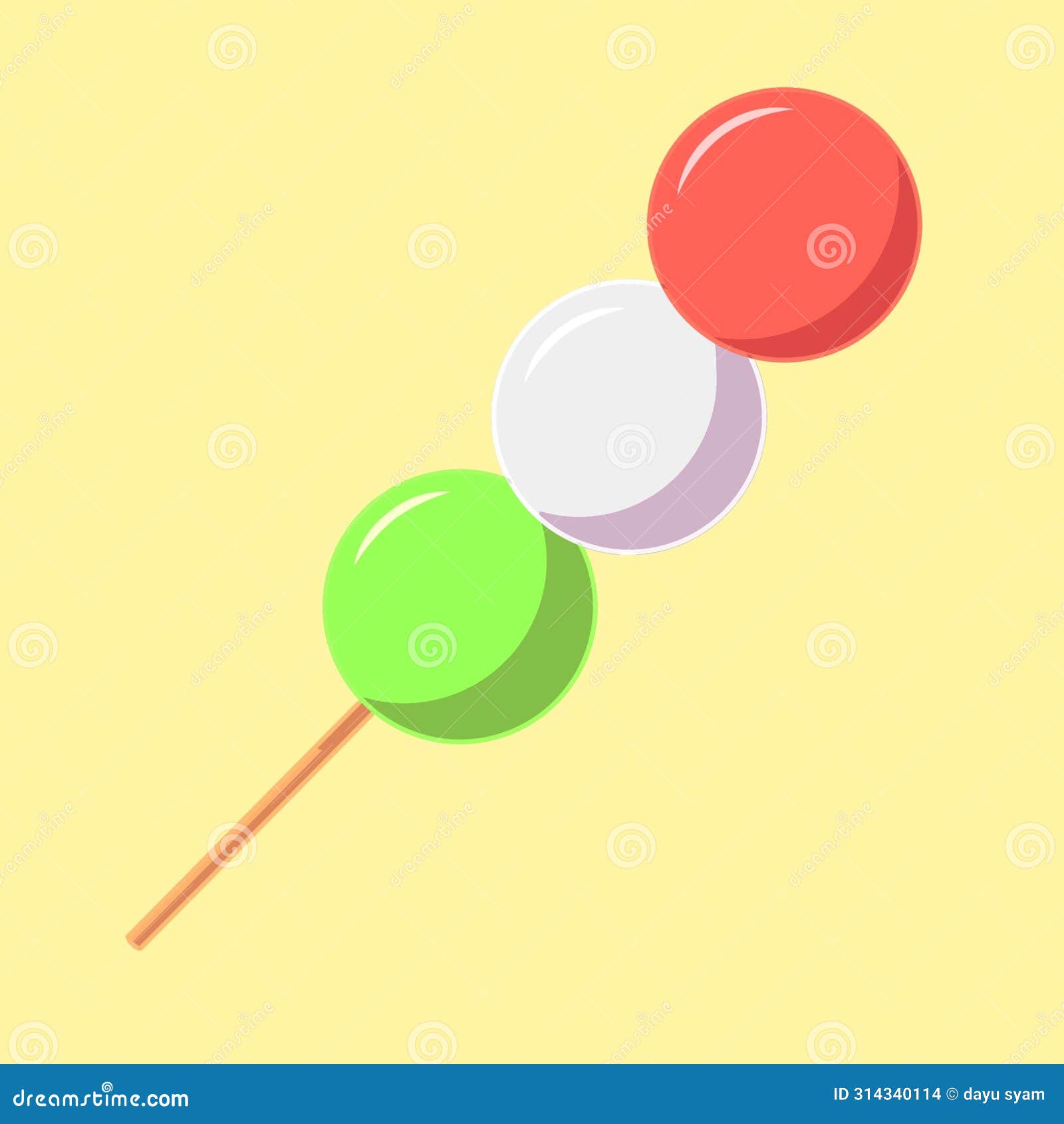 Simple Illustration of a Typical Japanese Food Dango Stock Illustration ...