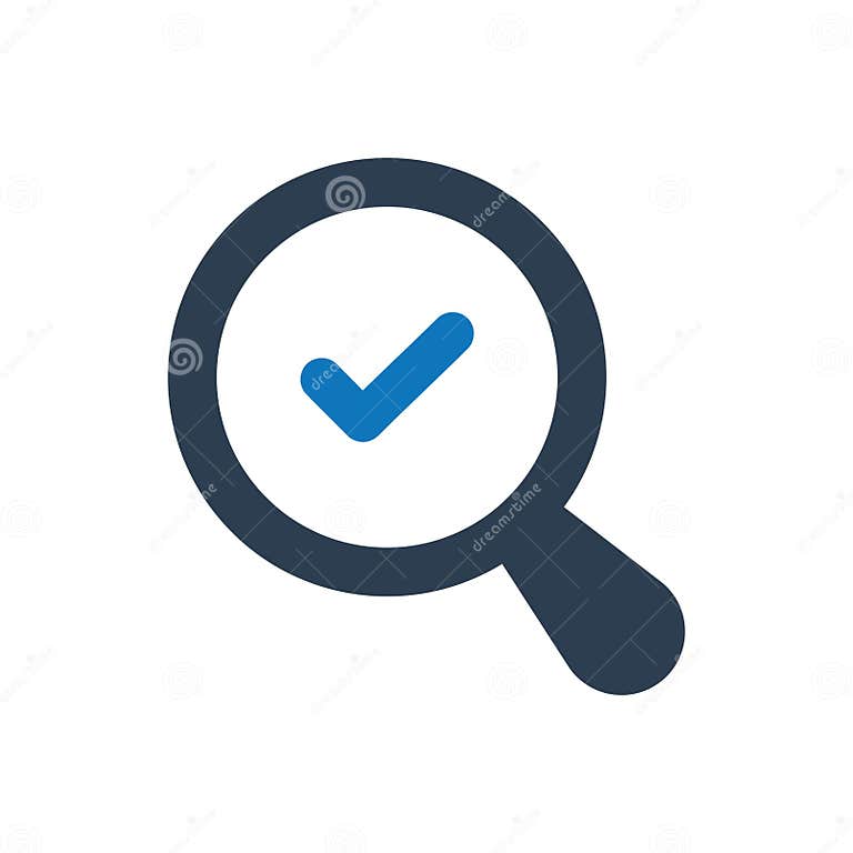 Validate search icon stock vector. Illustration of searching - 123949990