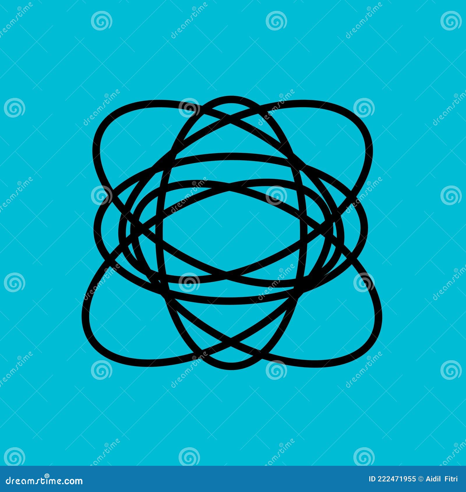 Simple Illustration Vector Design of Geometric Abstract Oval Shape ...