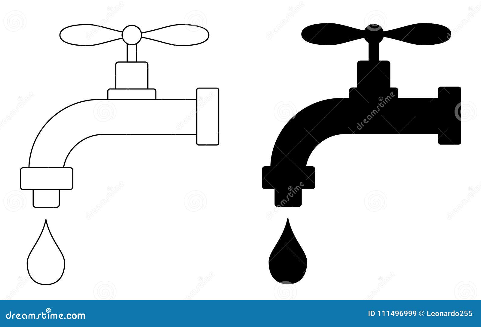 Simple Illustration of Water Tap Icon for Web Stock Vector ...