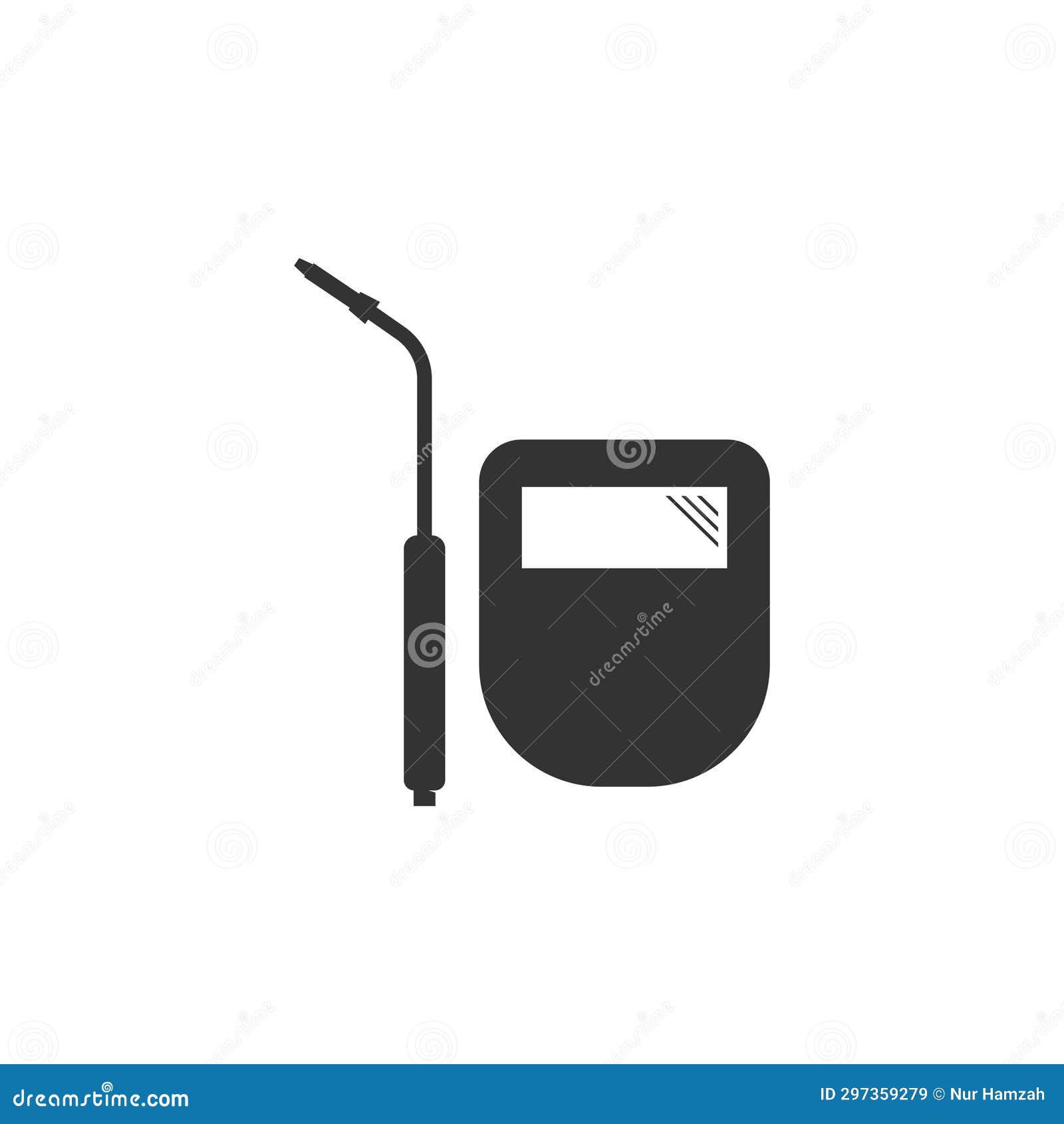 Simple Illustration of Welding Torch Logo Vector Stock Vector ...