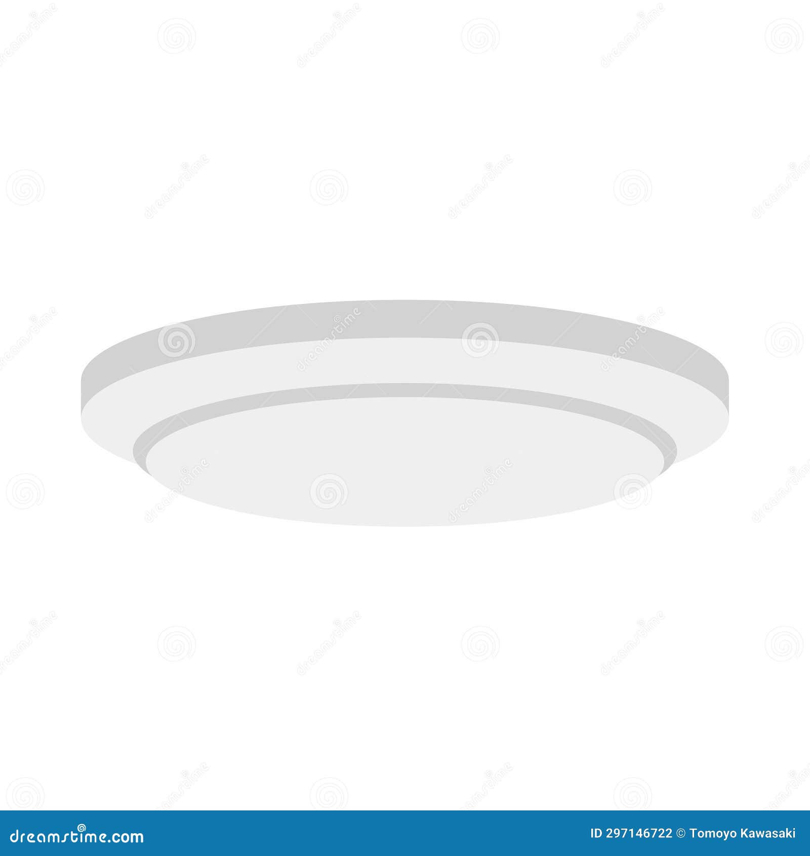 Simple Illustration _ White Ceiling Light, Turn Off Stock Illustration ...